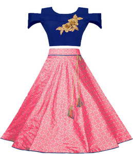 NTK Girls Lehenga Choli Ethnic Wear Checkered Ghagra Choli Price in ...