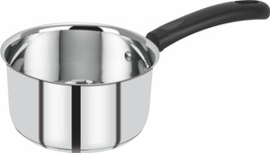 WELLBERG Satinless Steel Saucpen 14cm, 1 Ltr, Silver, WBIN-1535 Pot 14 ...