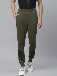 PUMA Solid Men Dark Green Track Pants - Buy PUMA Solid Men Dark Green ...