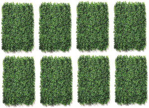 Petalshue Artificial Small Leaves Vertical Wall Grass Tiles, Grass ...