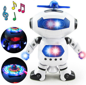 Haulsale Musical Dancing Robot Toy for Kids with Flashing Lights ...