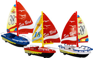 Gift Box 3 Small Size Plastic Made Indian Miniature Model Sail Boat ...