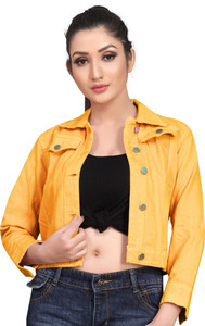 The Orange Shopee 3/4th Sleeve Solid Women Denim Jacket - Buy The ...