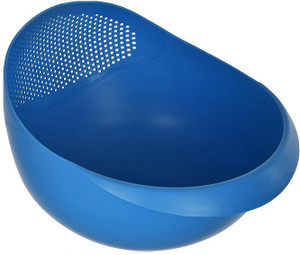 Krivish blue Plastic Colander Rice, Fruits, Vegetables, Pasta, Noodles ...