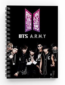 MG Brand BTS Bangtan Boys Spiral Bounded Rulled Notebook A5 Notebook ...