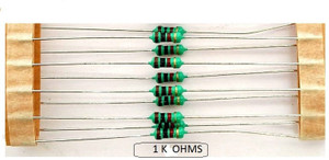 SAI ROBOTIC 1K Ohm 1/4 Watt Fixed Resistor (1 kilo ohm 5%) = 100 PCS ...