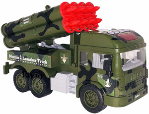 Crazy Toys Army Truck Missile Launcher With Light And Sound Pull Back ...