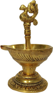 Purpledip Metal Oil Lamp Diya in Peacock Design: Festive Decoration or ...