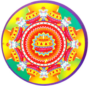 DBC Retail 23 cm Diya Stickers for Table/Door/Floor Decoration (Pack of ...