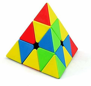 amazingdeals Pyramid Cube 3x3 High Speed Stickerless Triangle Pyraminx ...