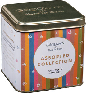 Goodwyn Assorted Sampler Herbal Tea Bags Gift Box (10 Flavors) Green ...
