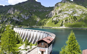 Nature Sticker Poster|Dam with Reservoir Water|Wall Poster|Poster for ...