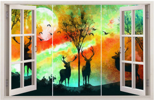 DECOR Production 76.2 cm Decorative Wall Window (23 x 41 inch) Wall ...