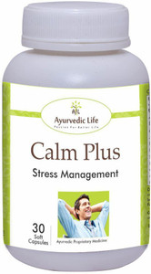 Ayurvedic Life Calm Plus 30 Capsules for calm mind, stress relief and ...