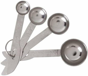 XACA Stainless Steel Measuring Spoon, Round Shaped, Masala Spoon ...
