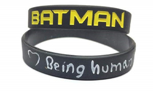 R J SHARMA Rubber Wrist Band Batman and Being Human (Pack Of 2) Men ...