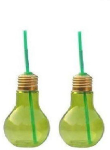 craftfry Bulb Shape Sipper Glasses Drinking Mocktail with Straw (Pack ...