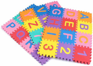 GOLDEN-BRIGHT Activity Puzzle Mat Alphabet Learning & Building Blocks ...