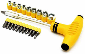 VibeX ™ 24 pcs interchangeable socket bit set TFT-852 with t-handle ...