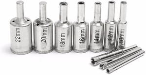 uptodatetools 10Pcs 5-22Mm Diamond Hole Saw Drill Bit Set Tile Ceramic ...