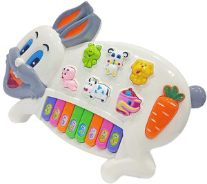 Toyvala Rabbit Musical Piano|3 Modes Animal Sounds, Flashing Lights ...