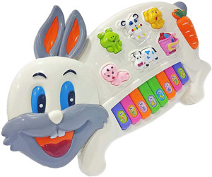 Toyvala DESIRABLE RABBIT SHAPED EDUCATIONAL MUSICAL PIANO EYE CATCHING ...