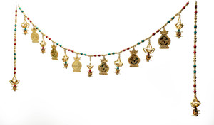 AKSHAR Subh Labh Traditional Art Handmade Door Bandarwal toran for Home ...