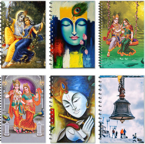 ESCAPER Radha Krishna Diaries - Jumbo Pack of 6 Diaries (Ruled - A5 ...