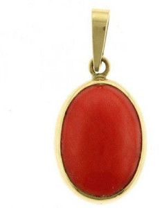 KUNDLI GEMS Coral / Moonga stone Original stone 6.00 ratti stone ...