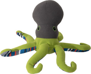 Goofy Tails SOS Eco Friendly Octopus Squeaky Plush Dog Toy for Small ...