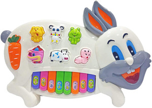 Toyvala Rabbit Musical Piano|3 Modes Animal Sounds, Flashing Lights ...