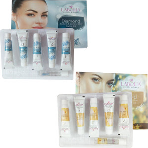 LABOLIA 1 PRETTY WOMEN DIAMOND SPARKLING GLOW FACILA KIT ( 63 GM + 10 ...