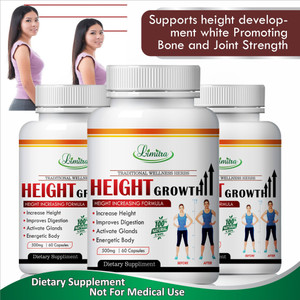 Limitra Height Growth herbal capsules for growing maximum height 100% ...