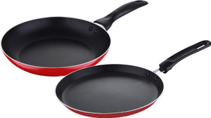 WELLBERG Essential Press Aluminium Cookware set, Red, WBIN-2483 Non ...