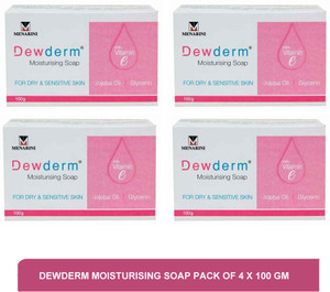 Dewderm moisturising Soap - best moisturising & cleansing soap(pack of ...