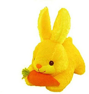 THE MODERN TREND yellow rabbit with carrot soft toy teddy bear animal ...