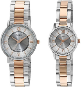 TIMEX Silver Dial Watch Gift Set Analog Watch - For Couple - Buy TIMEX ...