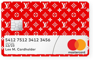 Wrapcart 8 cm Red LV Debit/Credit Card Skin Window Cut - Square Chip ...