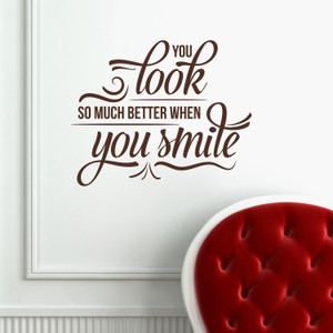 Sticker Hub 58 cm Look Smile Wall Sticker Self Adhesive Sticker Price ...