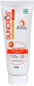 Suncros Sunscreen - SPF 50+ PA+++ Matte Finish Soft Gel - Price in ...