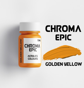 Flipkart.com | chroma Epic Golden Yellow Acrylic Paint 70ML