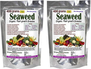 TSR Organic Fertilisers & Pesticides Seaweed granules (400 + 400 Grams ...