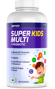 Gritzo Super Multivitamin + Probiotic Gummies for Kids, Non-GMO Price ...
