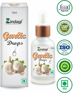 Zindagi Garclic Liquid Drops - Edible Garlic Oil Extract (10 ML) Garlic ...