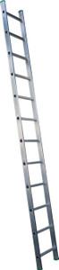 AGUERRI Single 12 Step / Feet Aluminium Wall Support Straight Ladder ...