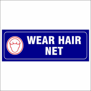madhusigns Wear Hair Net Sign board in 3mm thick foam sheet (12" X 8 ...
