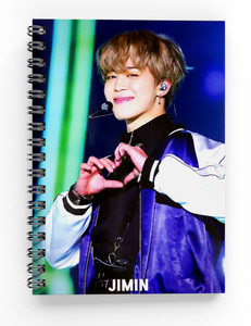 MG Brand BTS BANGTAN BOYS Spiral Bounded Rulled Notebook Diary A5 SIZE ...