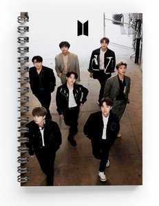 MG Brand BTS BANGTAN BOYS Spiral Bounded Rulled Notebook Diary A5 SIZE ...