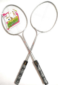 AST Silver Doubles Badminton Racket Set of 2 Racket with Full Cover ...