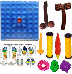 escor HEA-01-BLU-02 Acupressure Magnetic Pyramid Mat Kit for Total ...